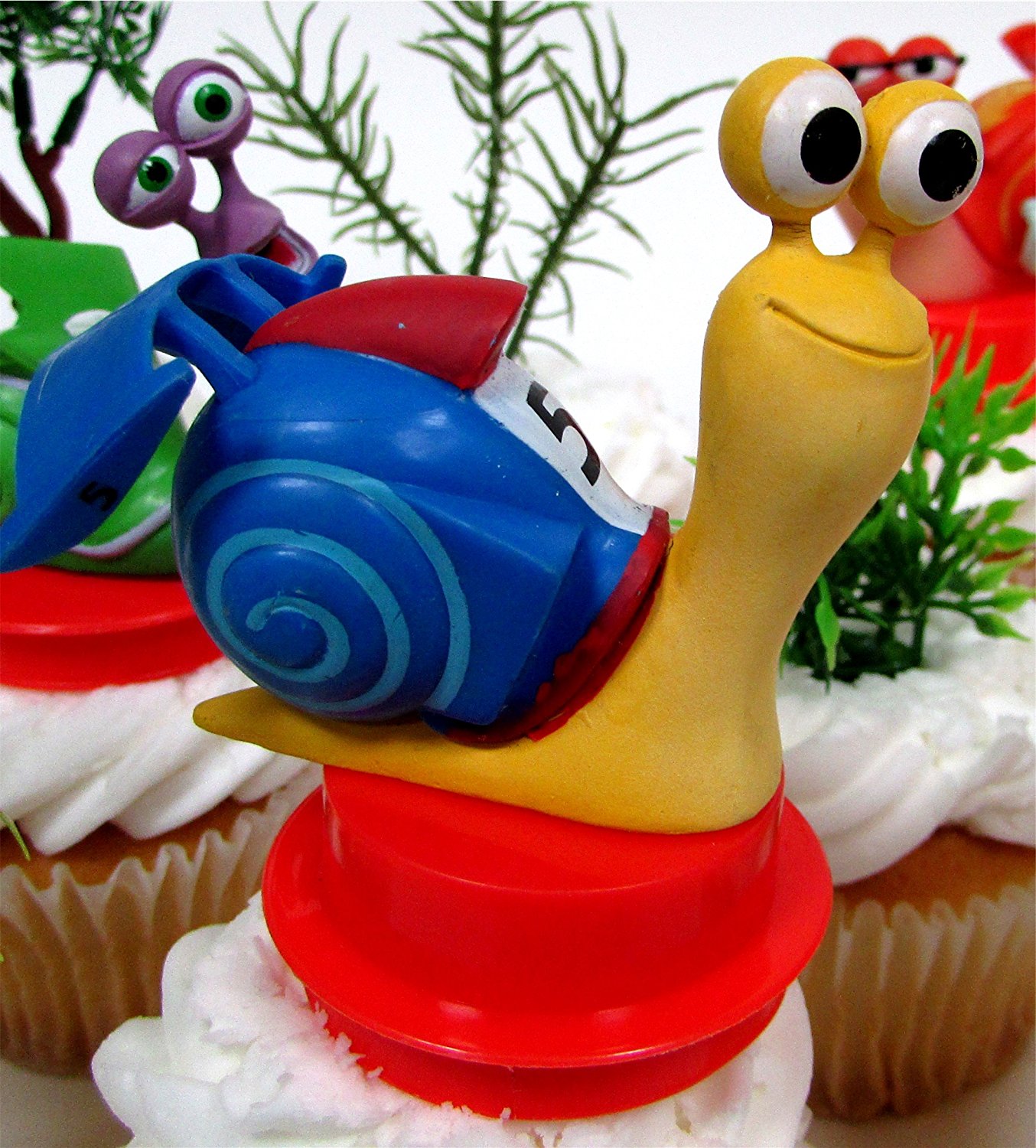 TURBO 14 Piece Birthday CUPCAKE Topper Set Featuring TURBO Figures and ...