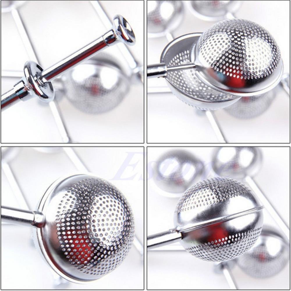 MAXGOODS Fine Metal Ball Push Tea Leaf Herbal Lock Infuser Teaspoon ...