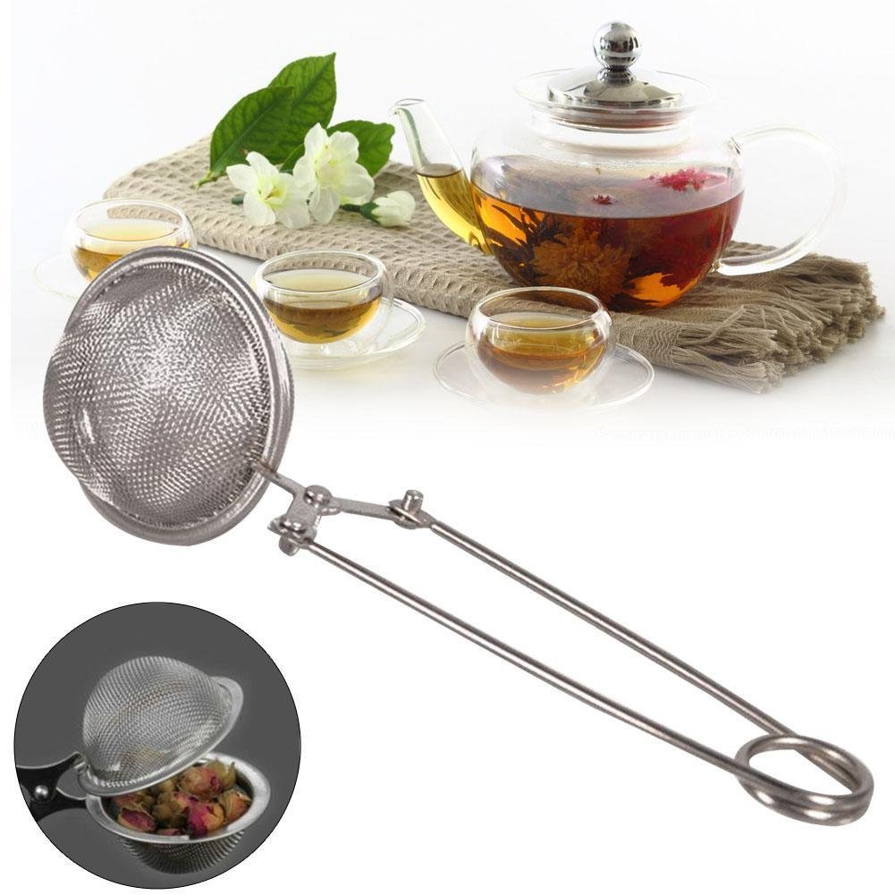 New Stainless Steel Infuser Strainer Mesh Tea Filter Spoon Locking ...
