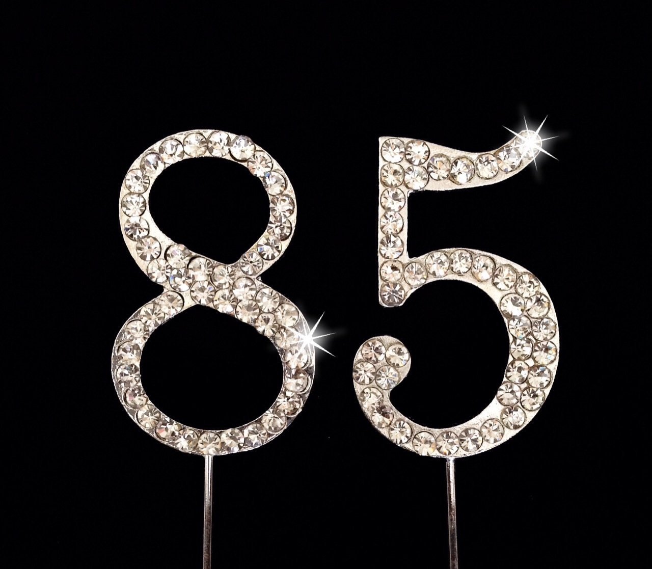 85th Birthday / Wedding Anniversary Number Cake Topper with Sparkling ...
