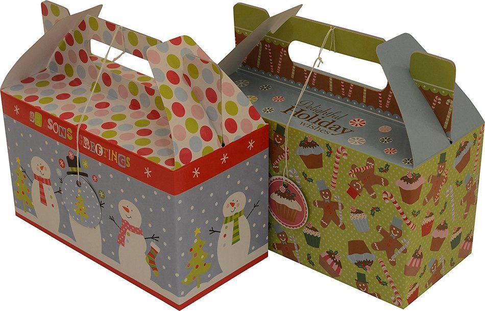Cookie gift boxes / munchkin boxes kit, foldable with gift tags ...