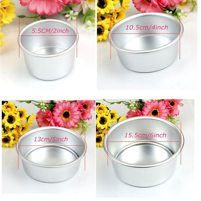 MImgo Store 2" 4" 5" 6" Reusable Round Cake Tin Panloose Base Bottom ...