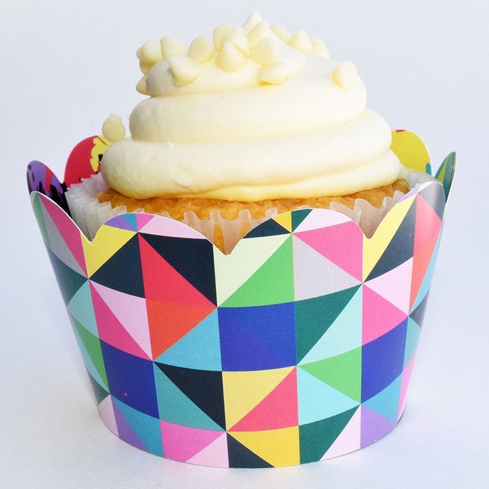 80s Geometric Cupcake Wrappers, Art Theme Decorations, Confetti Couture ...