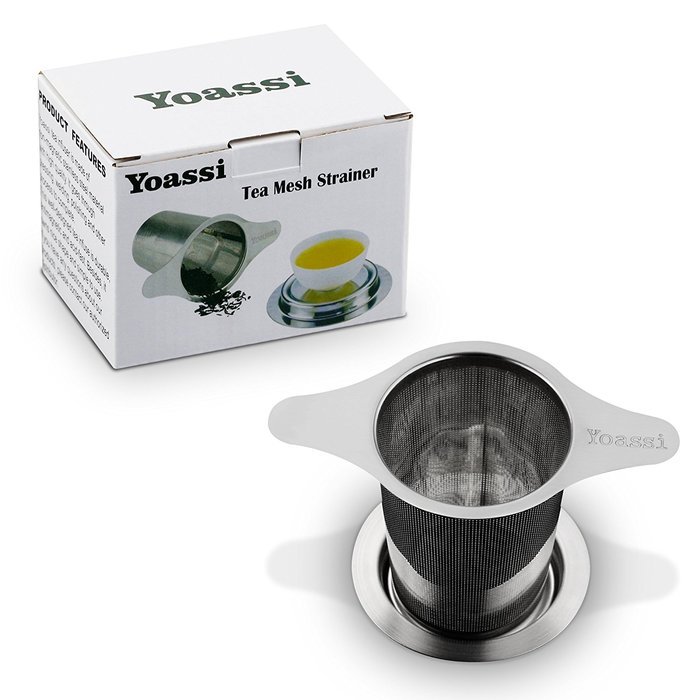 Yoassi Brew-in-mug Teapot Extra Fine Mesh Tea Strainer Infuser Steeper ...