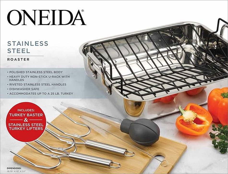 Oneida 6pc Stainless Steel Roaster Set free image download