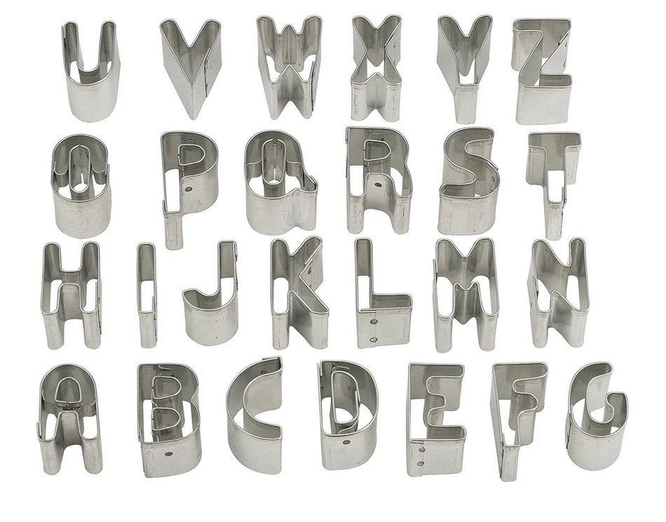 BlingKingdom - Stainless Steel 26 Piece Alphabet Letter Cutter Set ...