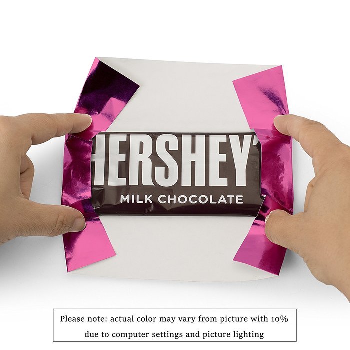 Foil Wrapper (Silver) - Pack of 100 Candy Bar Wrappers with Thick Paper ...