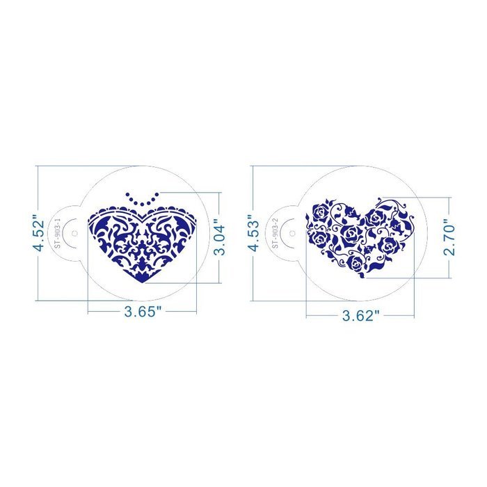 ART Kitchenware 6pcs/set Wedding Cookie Stencil Set (Suits,Dress,Heart ...