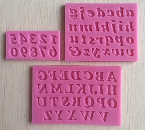 Anyana 3 Pcs/set English Letters Alphabet Silicon Fondant Mould Cake ...