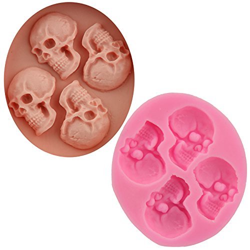Let'S Diy 3D Skull Shape Fondant Cake Silicone Mold Candy Jelly ...