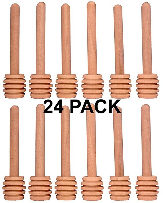 Creative Hobbies 24 Pack of Mini 3 Inch Wood Honey Dipper Sticks ...