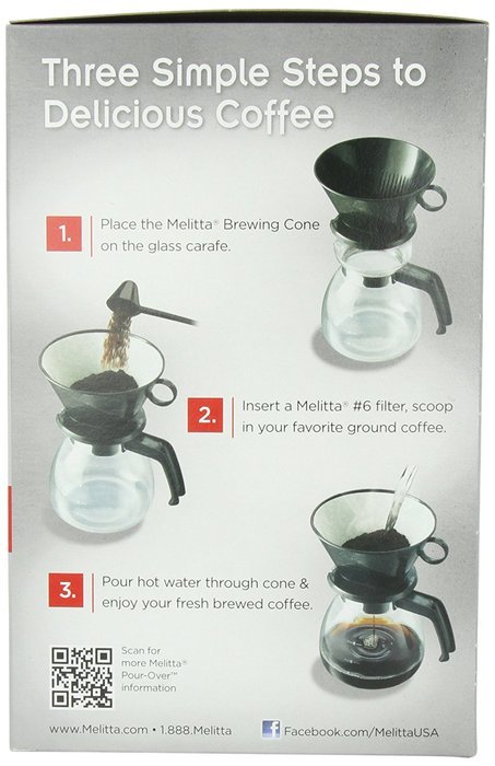 Melitta Coffee Maker, Porcelain 6 Cup Pour- Over Brewer N8 free image ...
