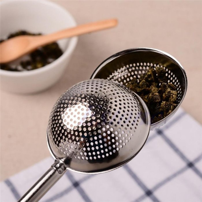 MAXGOODS Fine Metal Ball Push Tea Leaf Herbal Lock Infuser Teaspoon ...