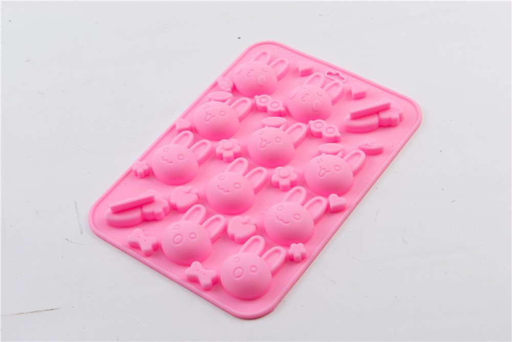 Multi-hole Silicone Lovely Rabbit Chocolate Ice Mold Cake Baking Mould ...