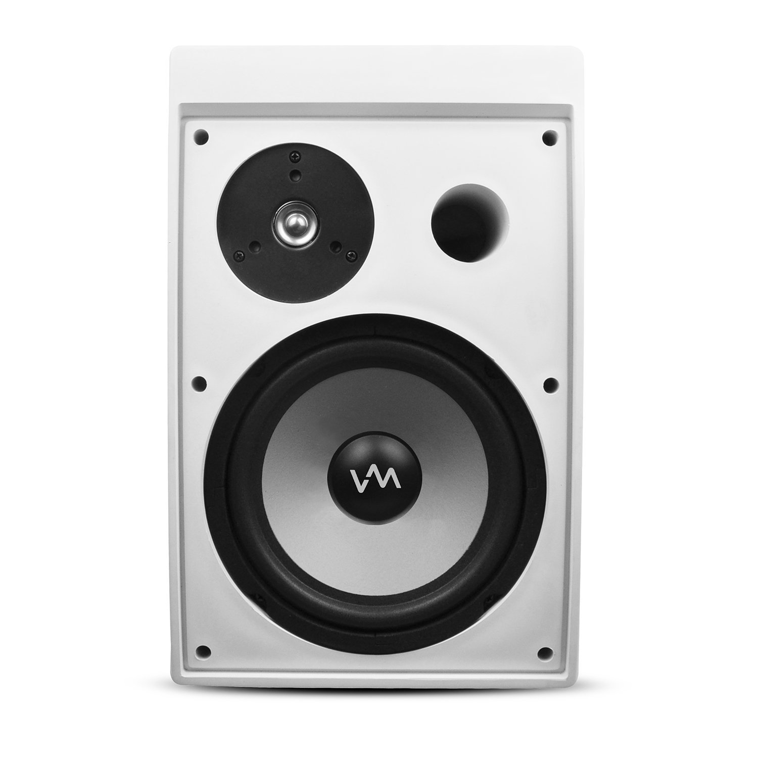 VM Audio 360W Waterproof Indoor/Outdoor Porch Speaker Pair Set, White ...