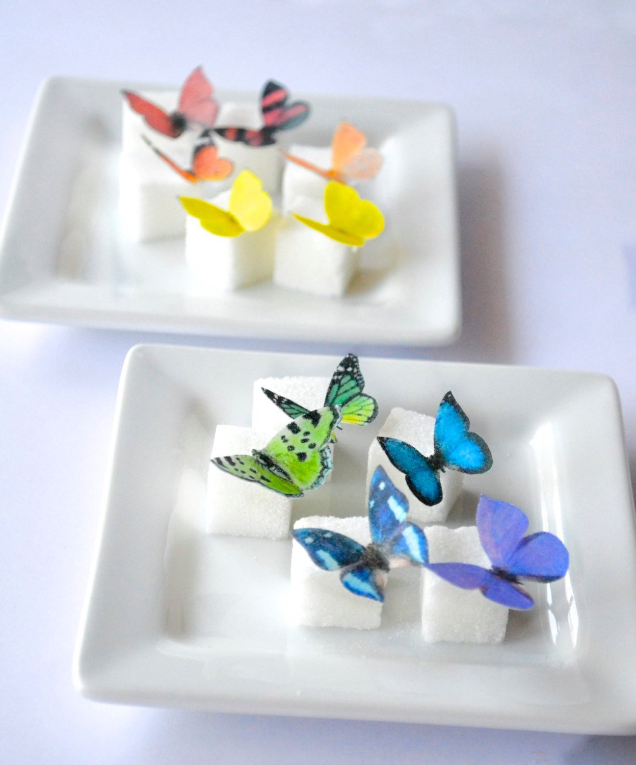 Edible Butterflies © - Mini Assorted Rainbow Set of 48 - Cake and ...
