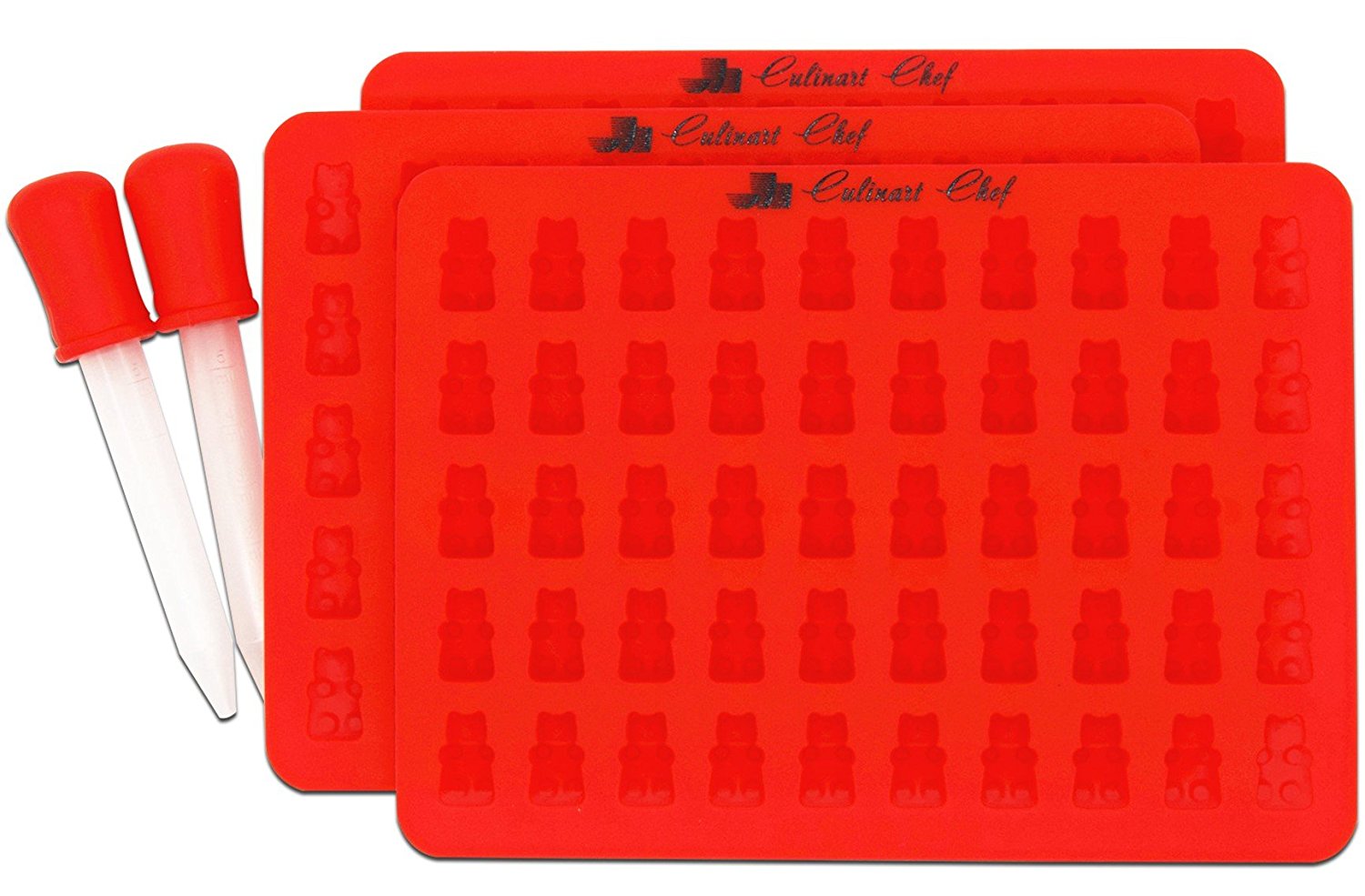 Culinart Chef- 3 Pack (150 Bears)- PREMIUM THICK Silicone Gummy Bear ...