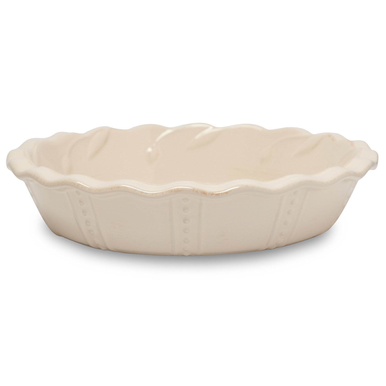 Signature Housewares Sorrento Collection 10-Inch Pie Plate, Ivory ...