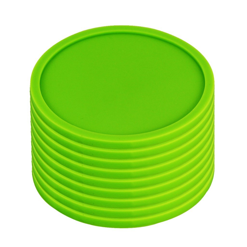 Fu Store Rubber Silicone Drink Coasters (Set of 2 Pieces), Black N23 ...