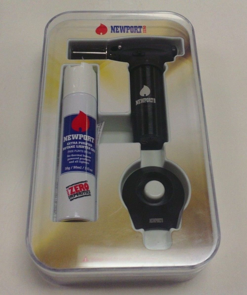 Newport Zero Jr Turbo Charged Lighter Torch with Butane and Stand ...