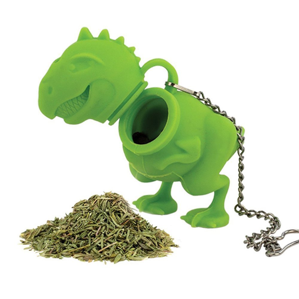 MAXGOODS Fine Green Silicone Dinosaur Tea Infuser Strainer Filter N9 ...
