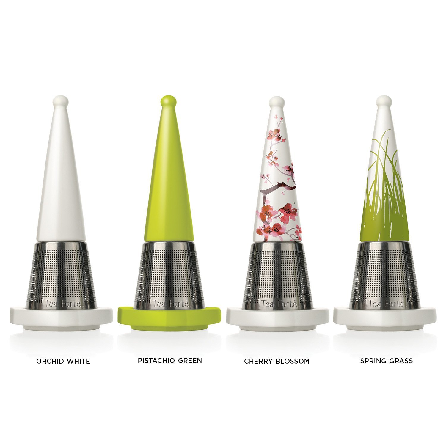 Tea Forte LUCI Loose Leaf Tea Infuser and Drip Plate, Spring Grass N2 ...