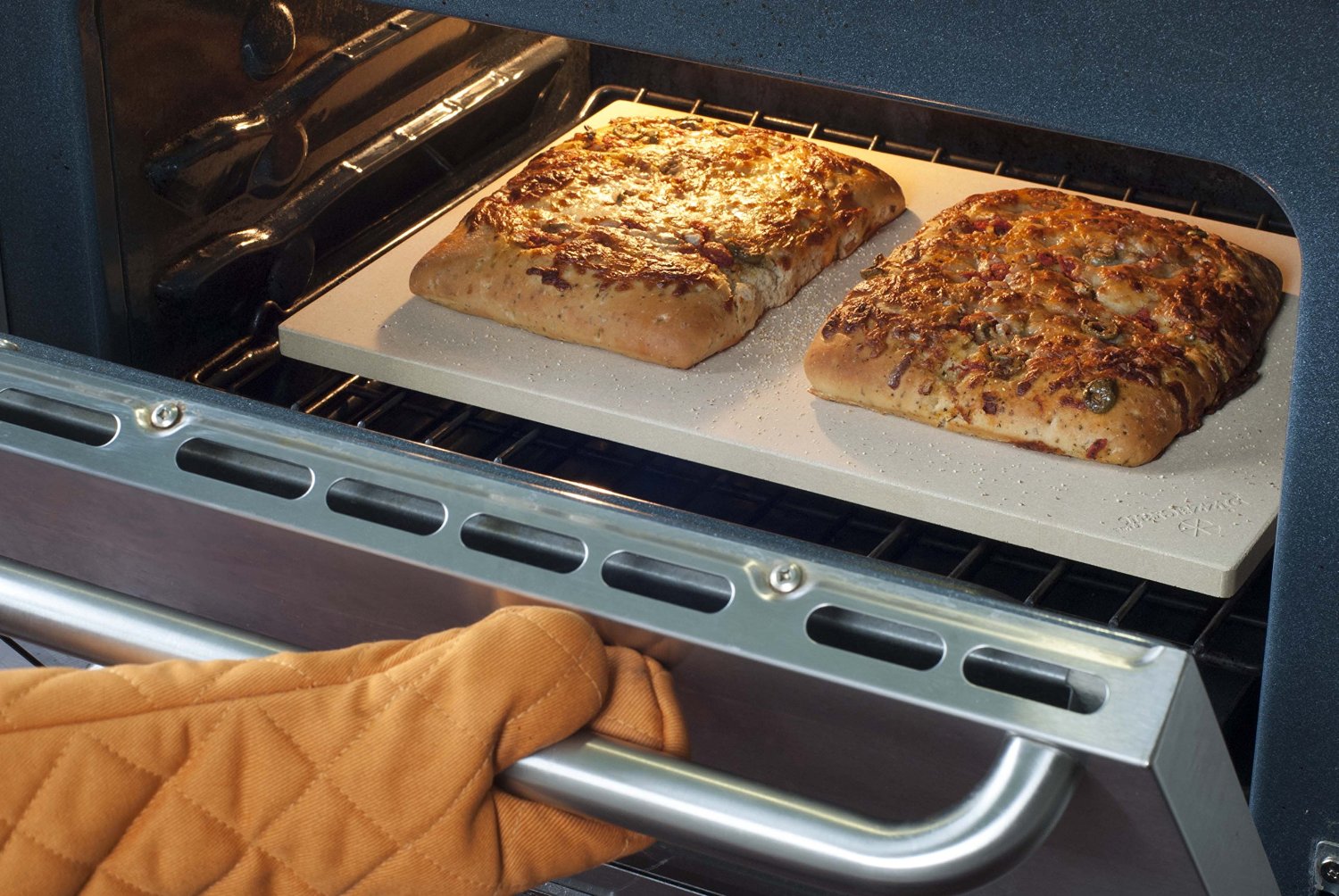 Pizzacraft PC9899 20 x 13.5 Rectangular Cordierite Baking/Pizza Stone ...