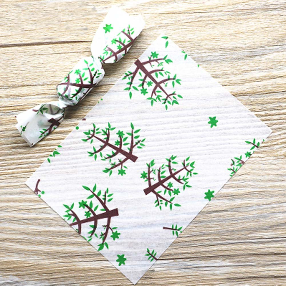 100 Pcs Candy Wrappers Candy Making Wrapping Paper Twisting Wax Papers ...
