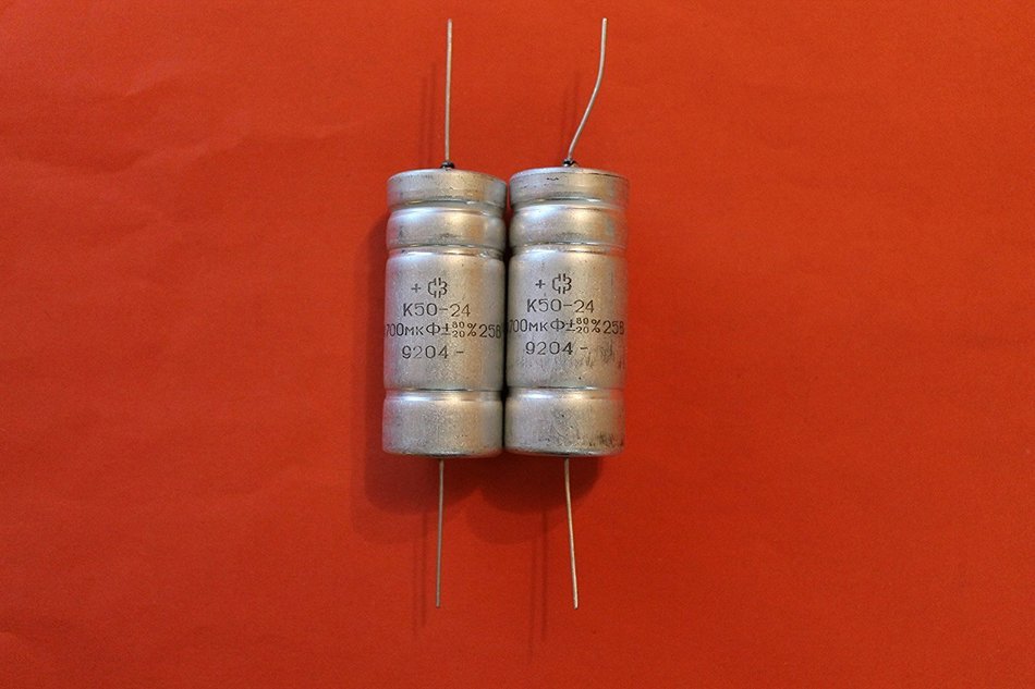 Capacitor oxide electrolytic K50-24 25V 4700uF USSR 5 pcs free image ...
