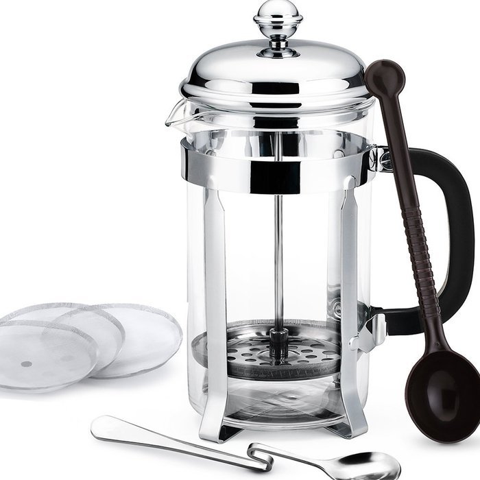 Homitt 34oz French Press Coffee Maker & Tea Maker (8-Cups) with 3 Extra ...