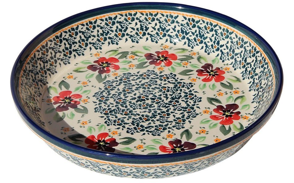 Polish Pottery Dish Pie Plate 10 From Zaklady Ceramiczne Boleslawiec