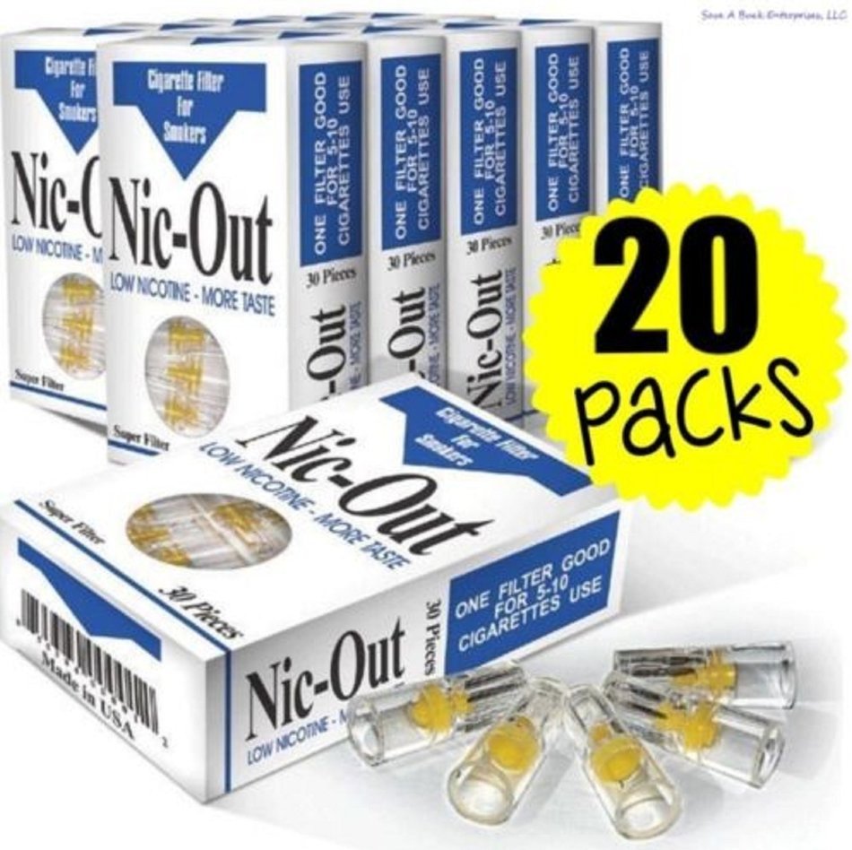 Filters Cigarette Packs 20 TOTAL NIC-OUT Zen Tubes Nic Tar Out Rolling ...