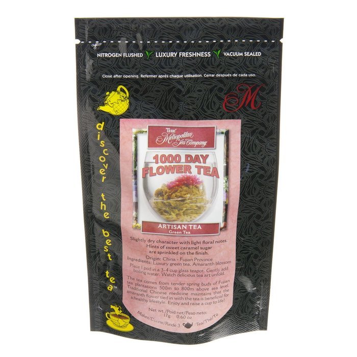 Metropolitan Tea Discovery Artisan Flowering Tea Pack, 1000 Day Flower ...