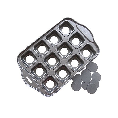 Startony Non Stick Muffin Cupcake Molds 12 Cups Baking Pan Loose Base ...