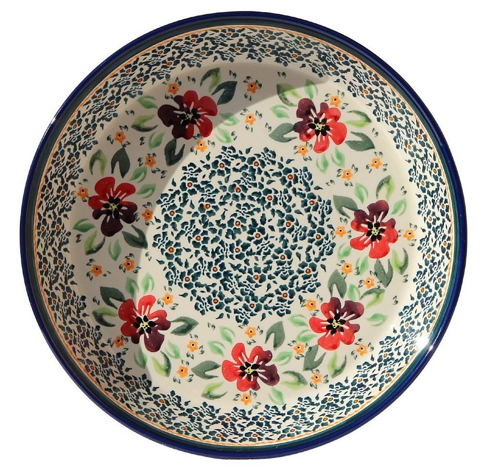 Polish Pottery Dish Pie Plate 10 From Zaklady Ceramiczne Boleslawiec