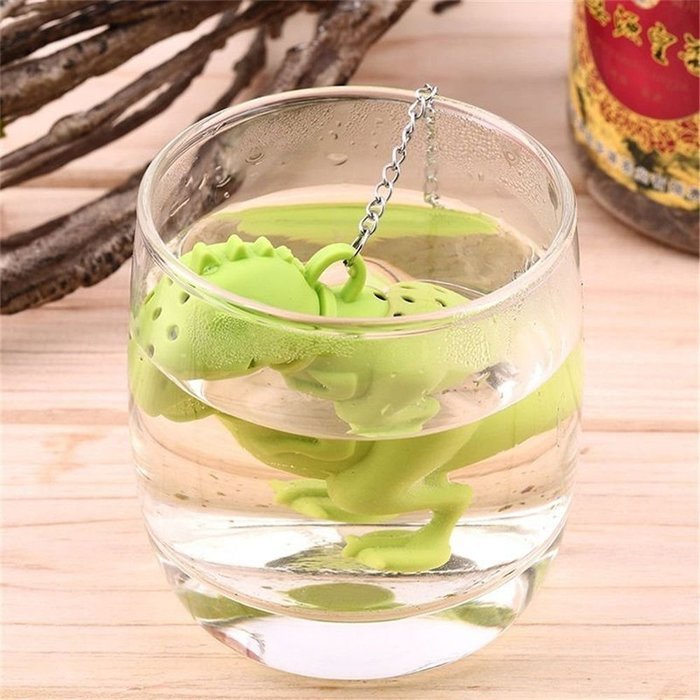 MAXGOODS Fine Green Silicone Dinosaur Tea Infuser Strainer Filter N8 ...