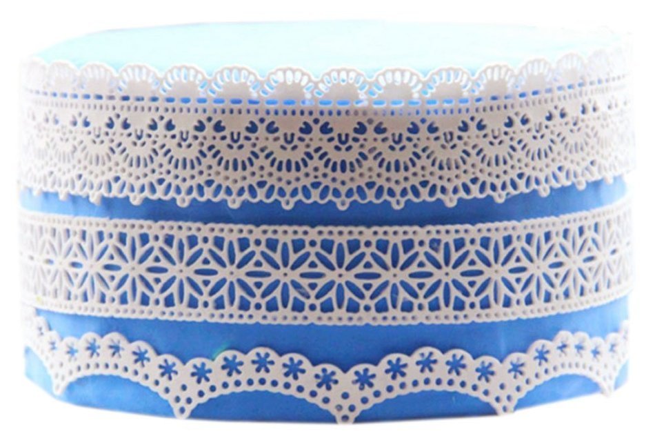 Lesirit Flower Pattern Silicone Fondant Mat Cake Lace Embossed Cake ...