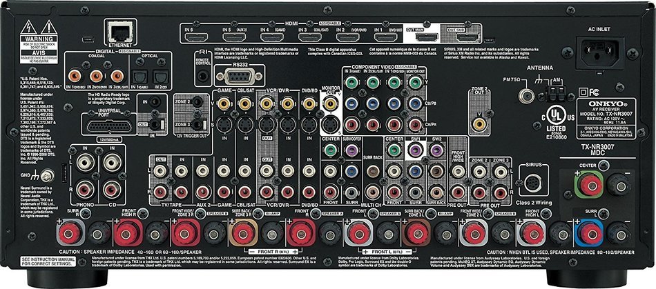 Onkyo TX-NR3007 140 Watts 9.2-Channel AV Surround Home Network Receiver ...