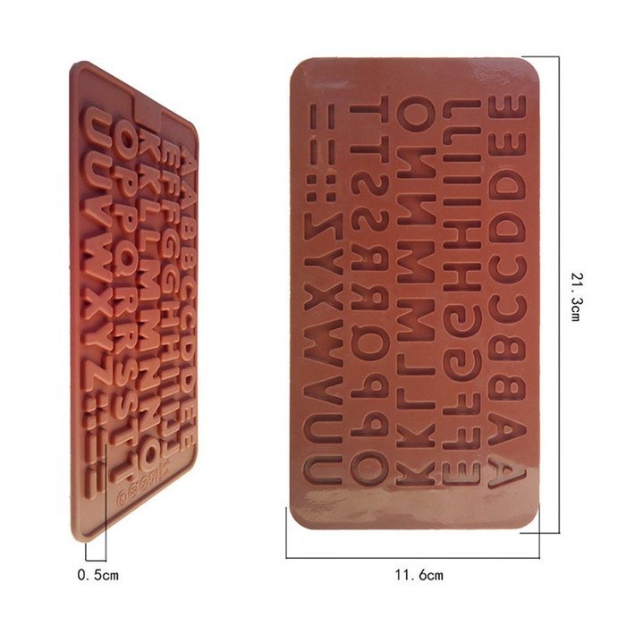 WMSTUDIO Chocolate Mold,DIY 26 Letters of the Alphabet Silicone Kitchen ...