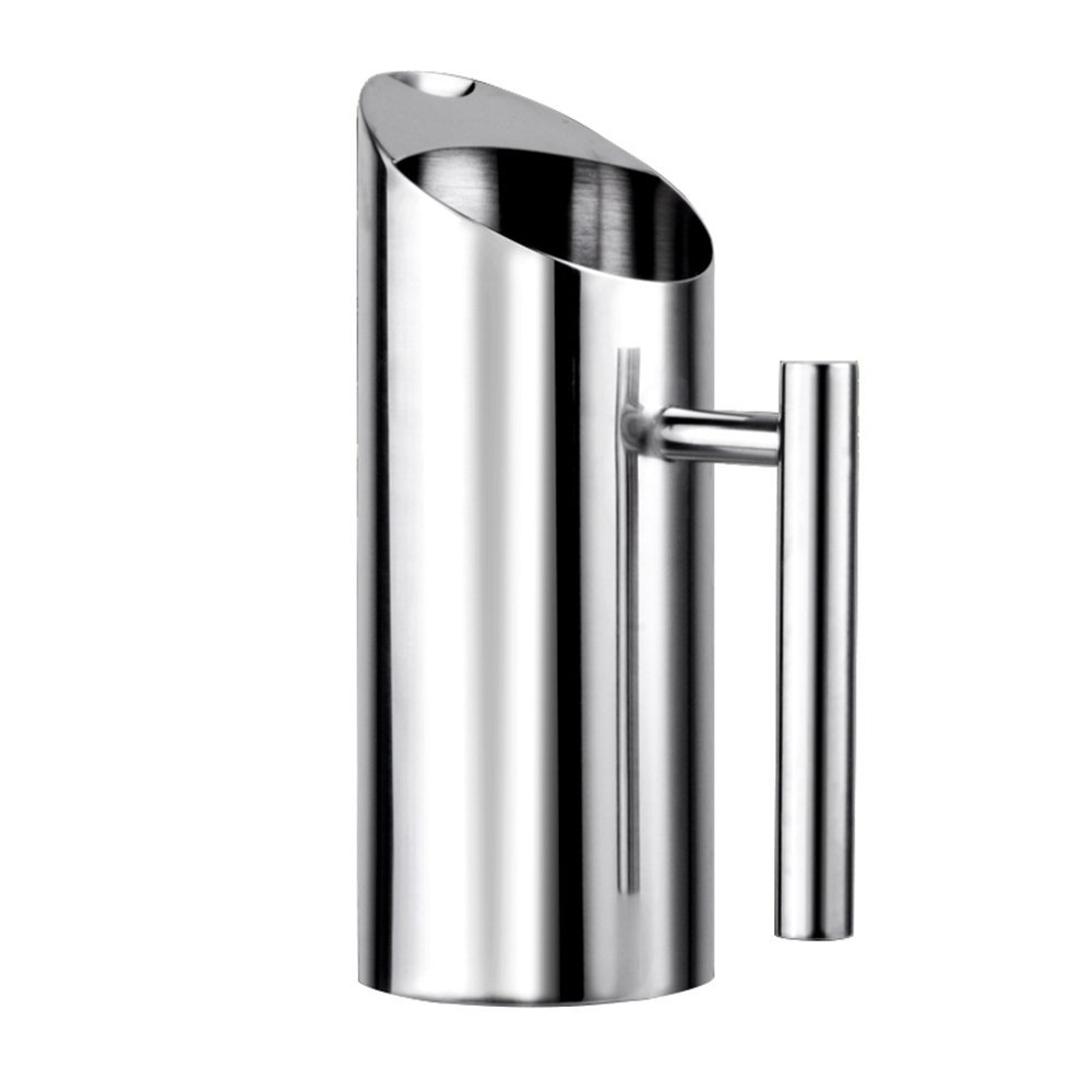 Stainless Steel Water Pitcher with Ice Guard, Straight Pot Frozen ...