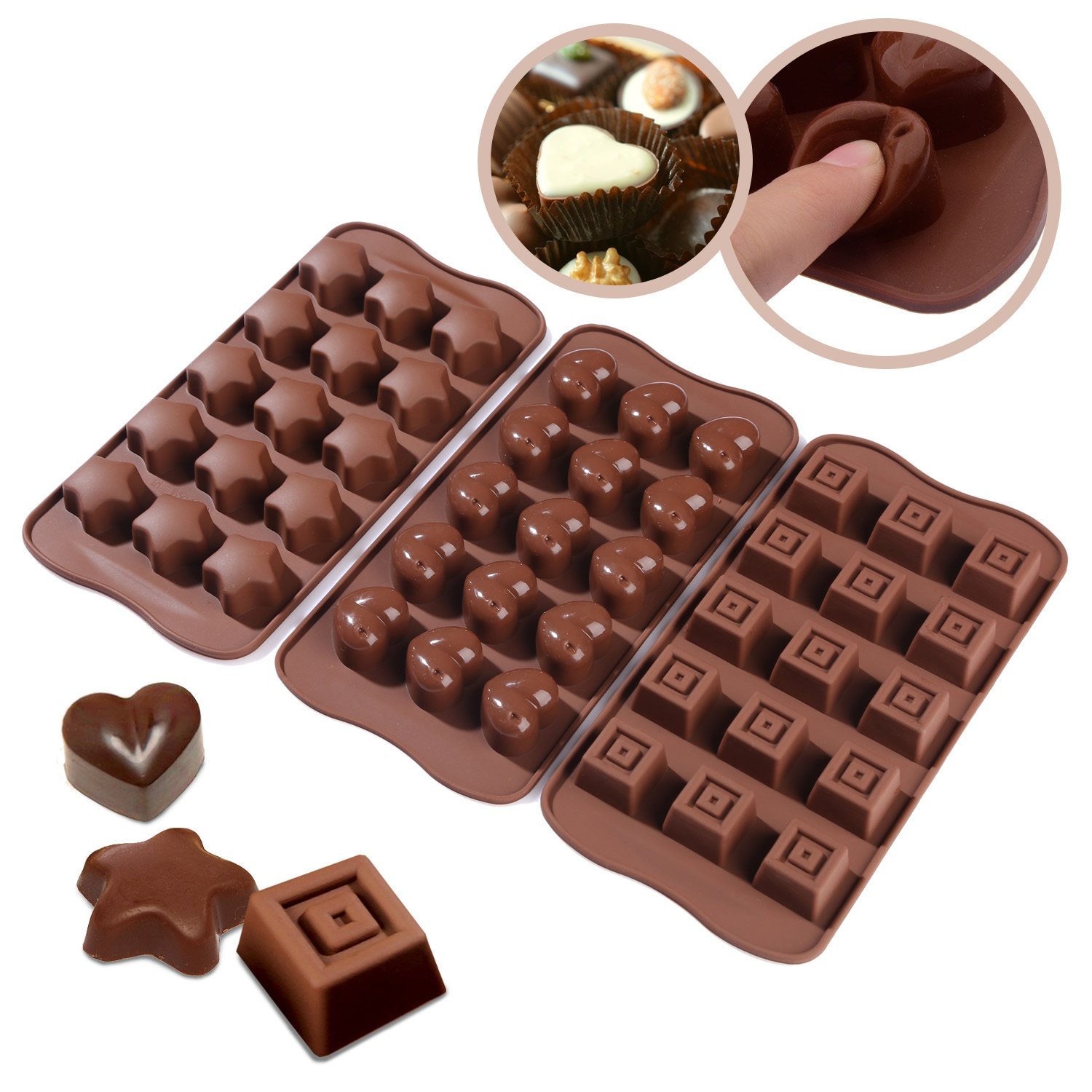 Chocolate Candy Trays - 100% Silicone - Ideal For Homemade Baking Of ...