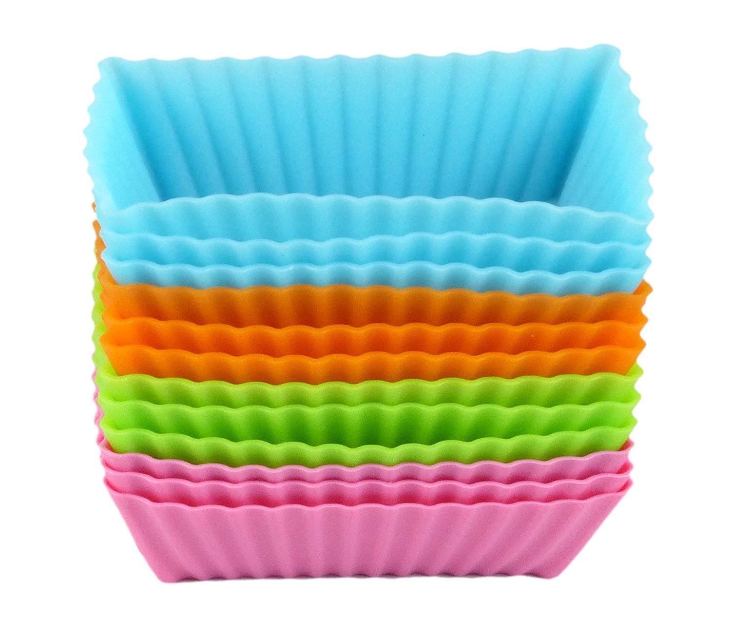 Bakerpan Silicone Mini Cake Holders, Mini Loaf Cup, Rectangle Shape, 12 ...