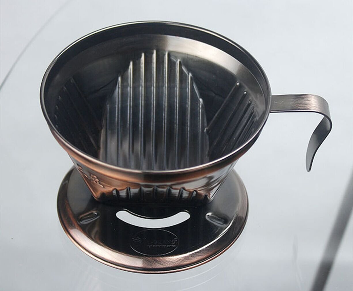 SMKF Vin102 Stainless Steel Metal Coffee Dripper (Golden) N3 free image ...