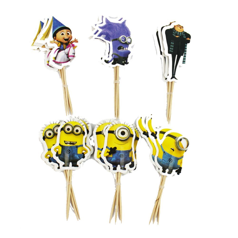 BETOP HOUSE Set of 24 Pieces Cute Despicable Me Minion Theme Party ...