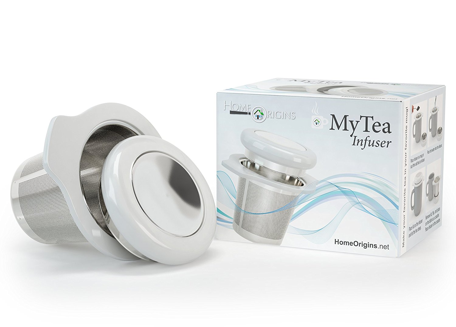 MyTea Infuser ~ Ultra Fine Loose Leaf Tea Infuser with Lid ~ Large ...