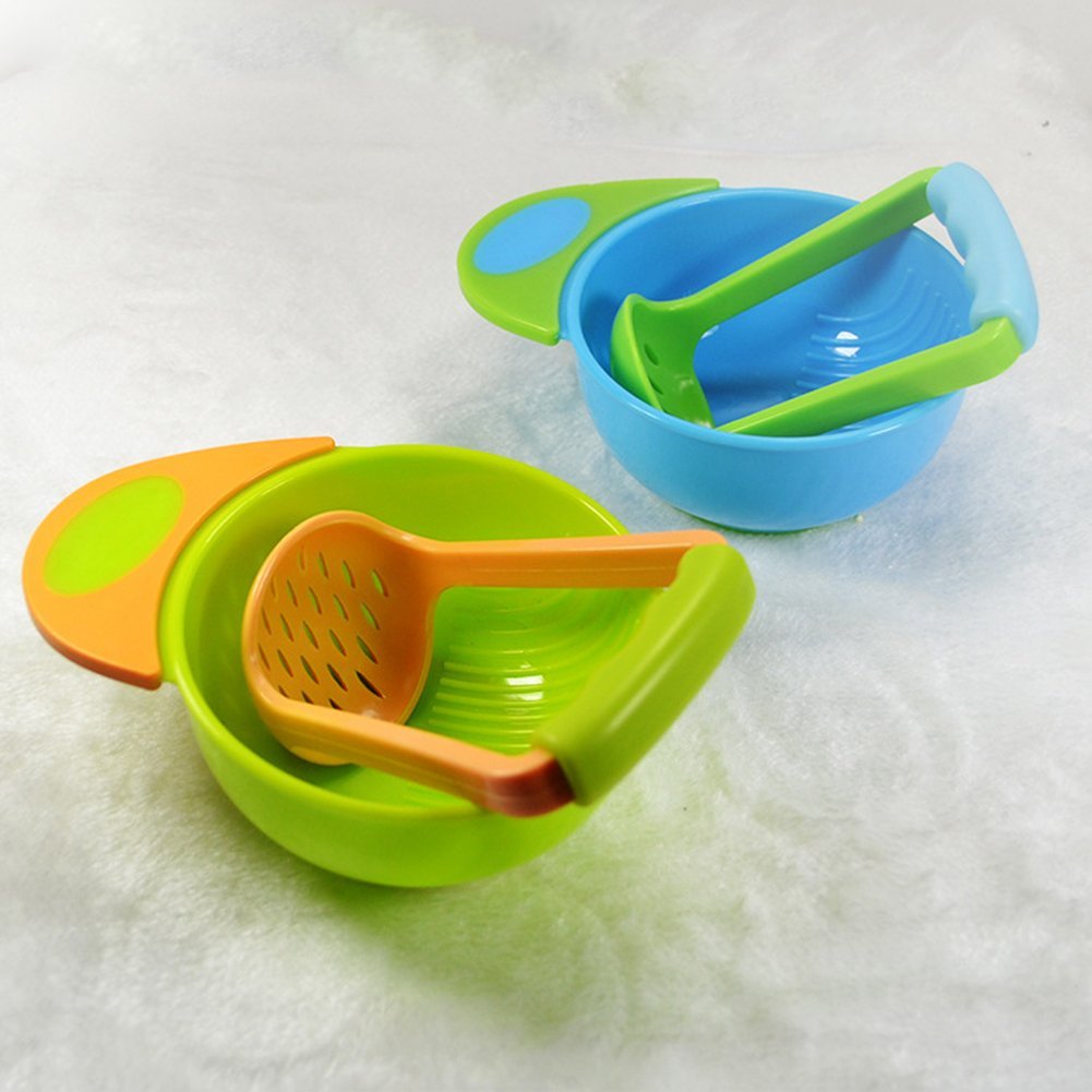 GogoForward Baby Fruit Food Hand Grinding Tool Bowl Rod Set Color ...