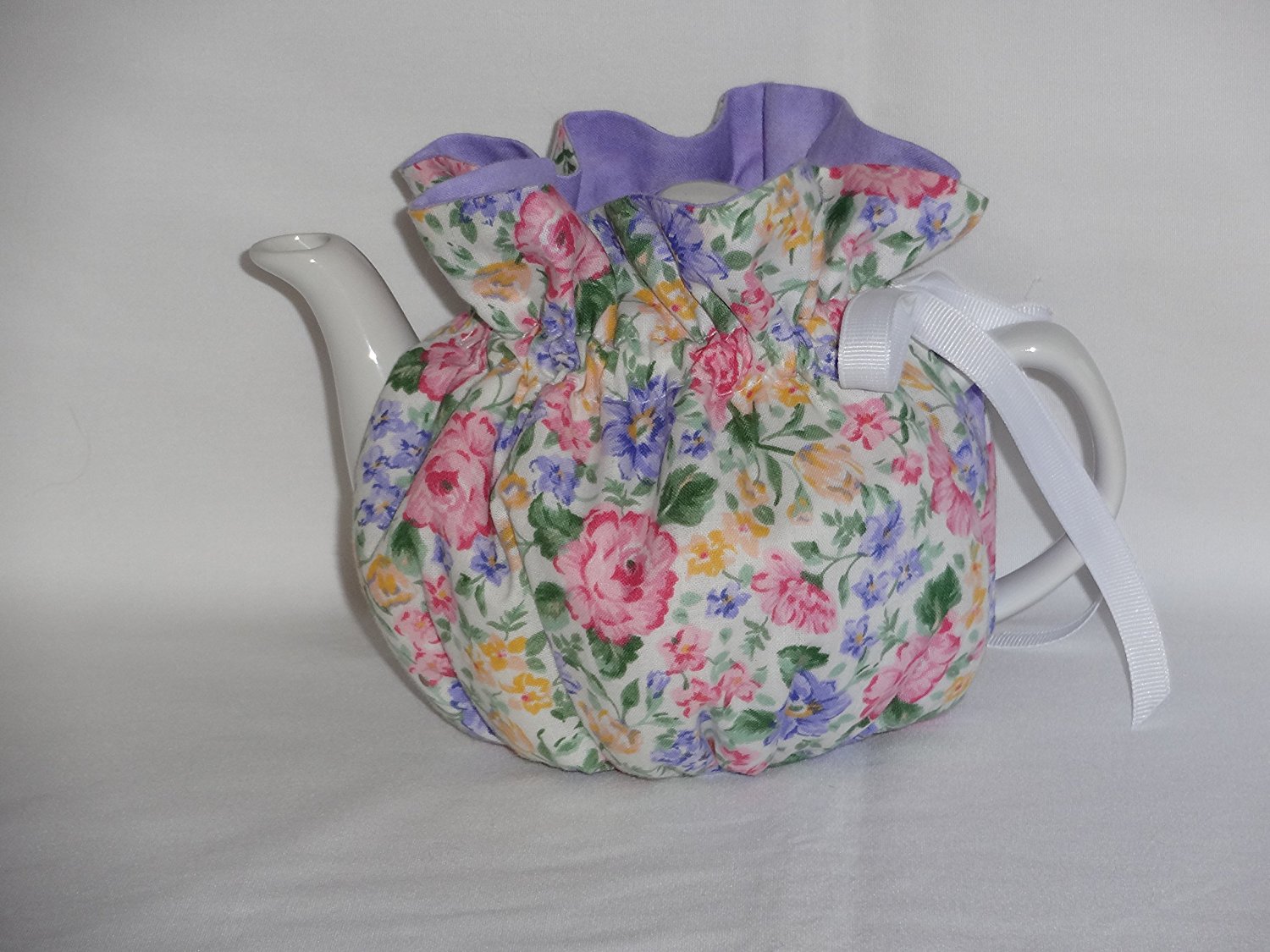2 Cup Pretty Pink Floral Reversible Tea Pot Cozy free image download