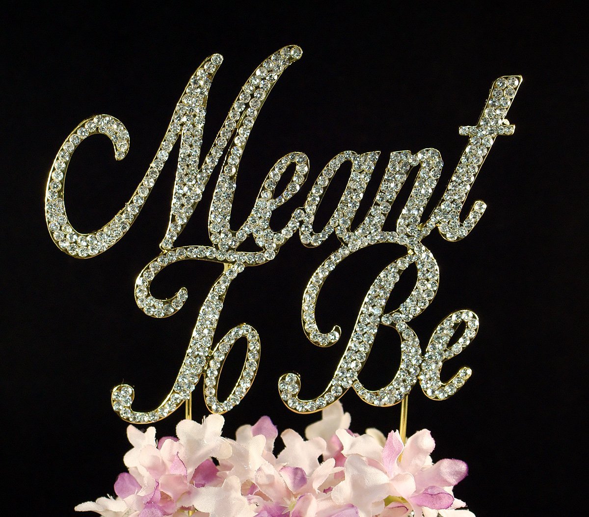 Mr & Mrs Gold Crystal Cake Toppers Bling Gold Cake Decorations Weddings ...