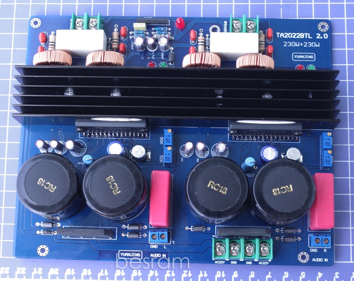 TA2022 BTL2.0 Audio Power Amplifier board 180W+180W AC22V-0-AC22V ...
