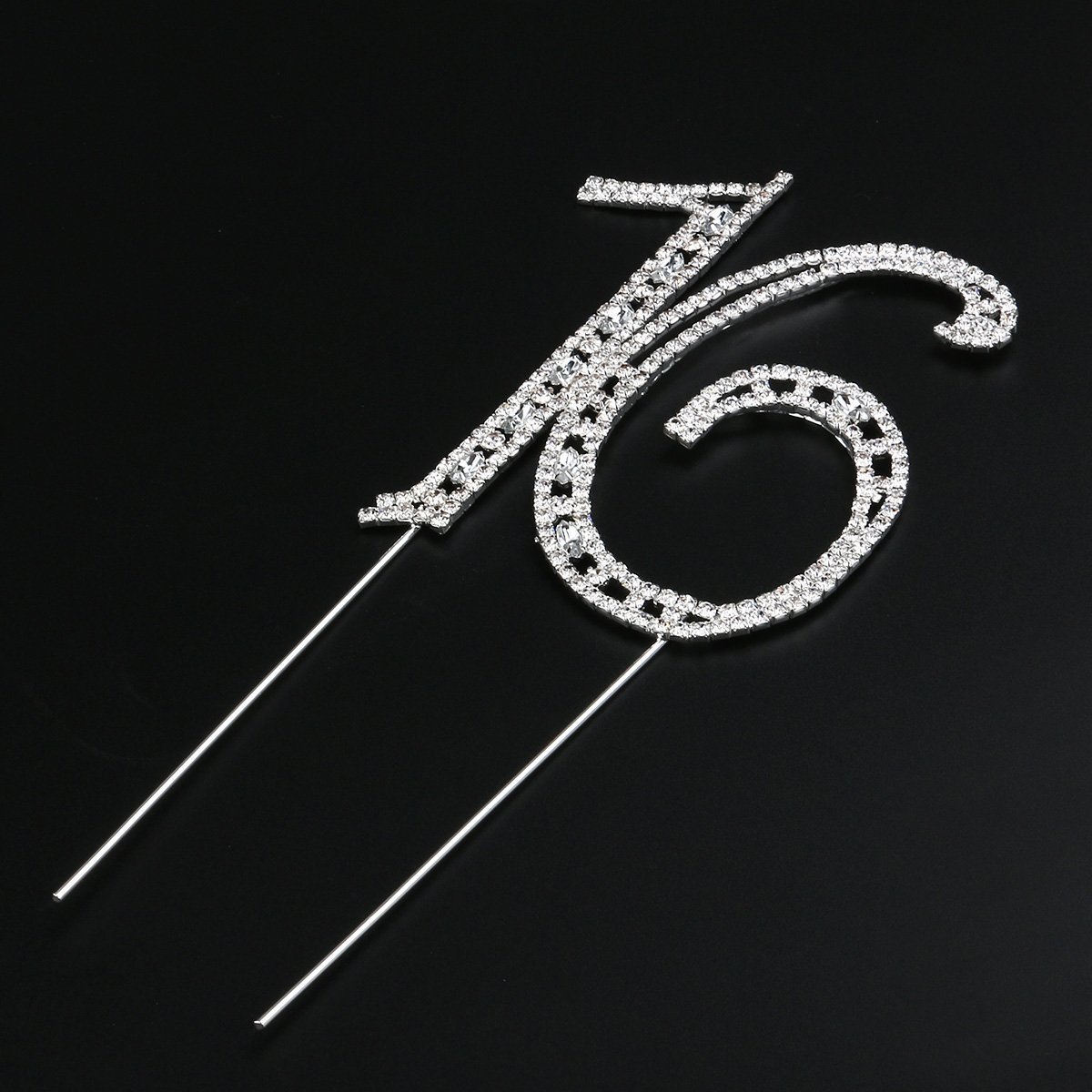 Pixnor Sweet 16 Cake Topper Rhinestone Number Sixteen 16th Birthday ...